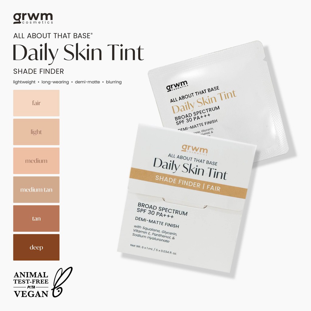 [Shade Finder only] GRWM Cosmetics Daily Skin Tint Broad Spectrum SPF ...