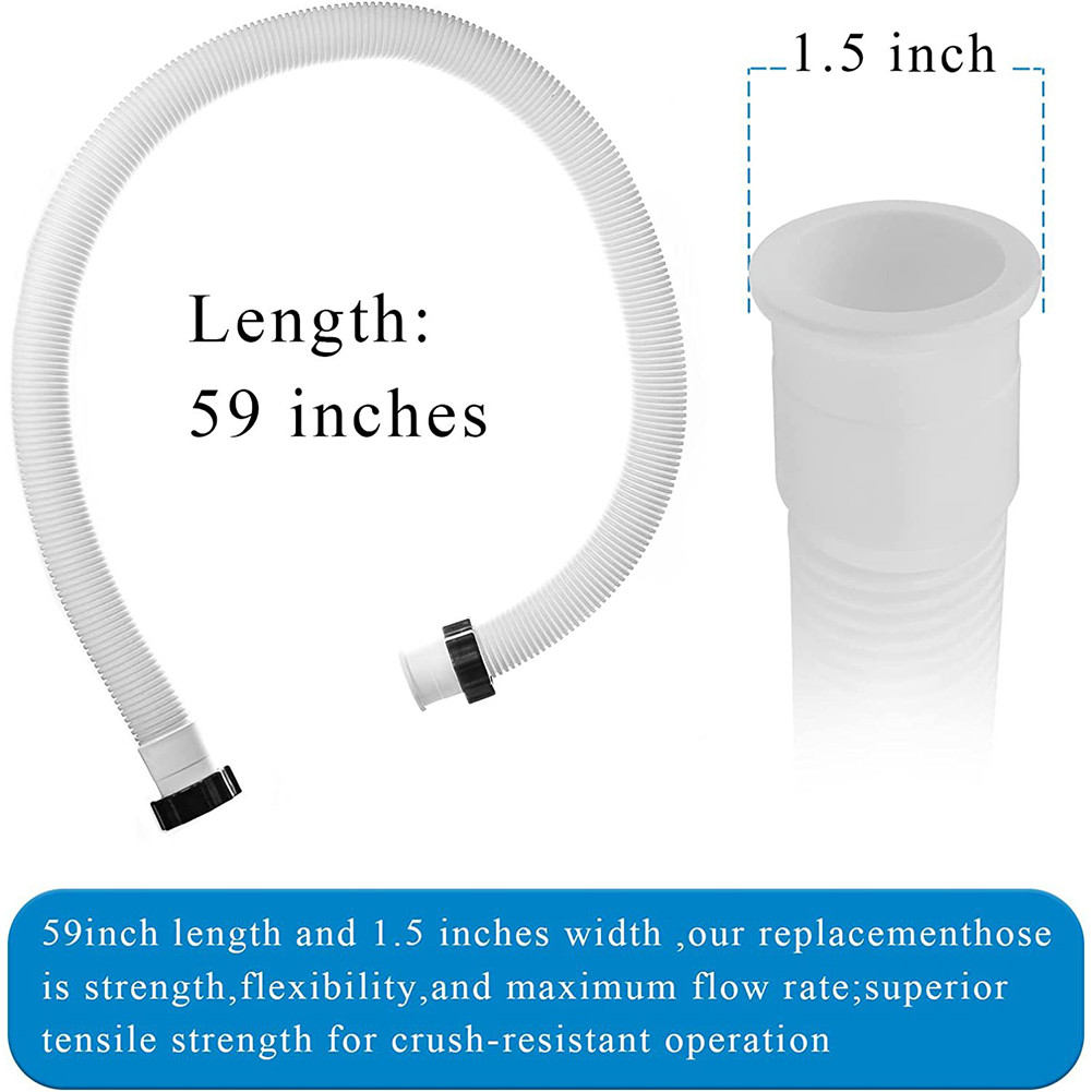 1.5in Diameter Pool Filter Pump Hose with Hose Adapters Pool Sand ...