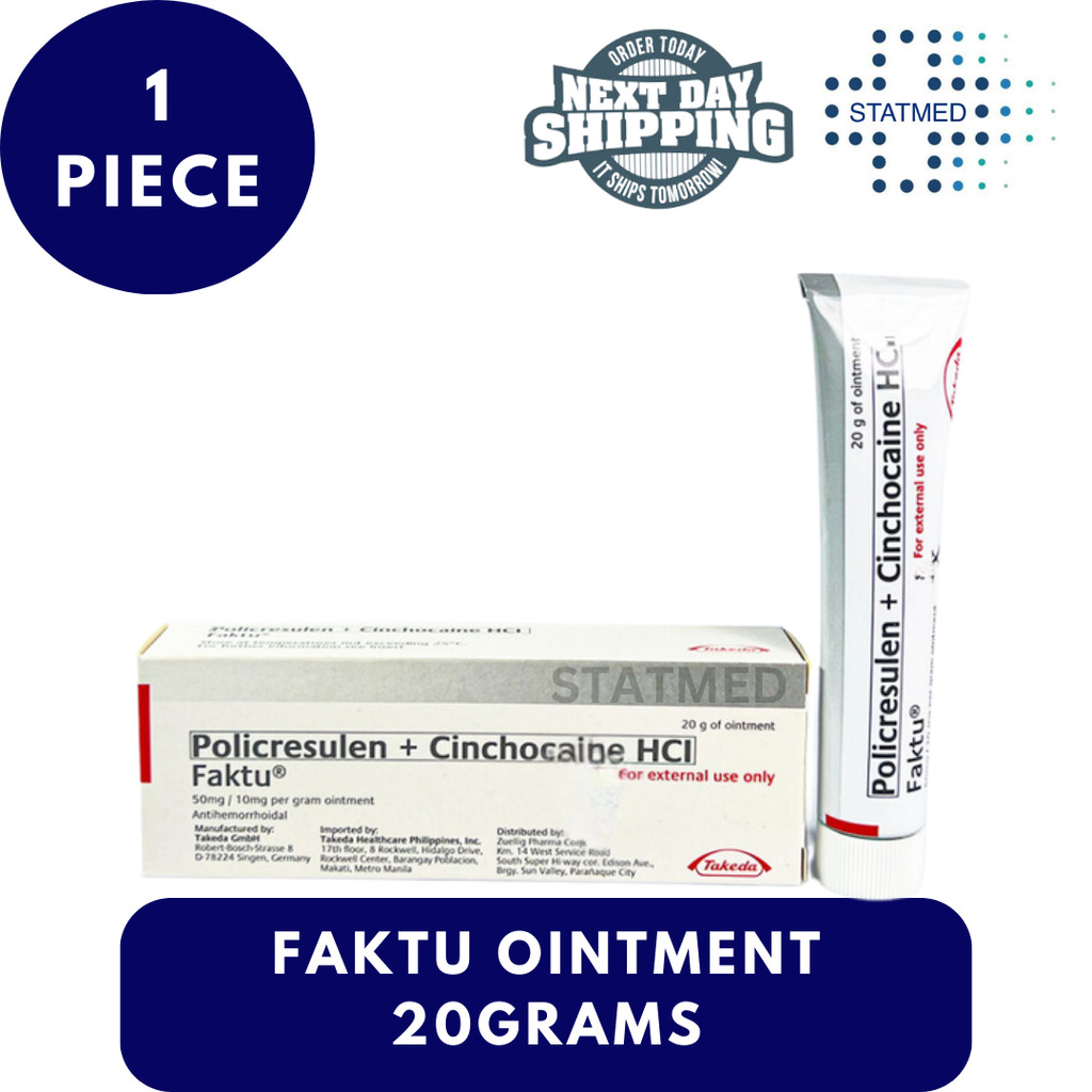 Faktu Ointment 20grams Hemorrhoids Treatment l 1 Piece | Shopee Philippines