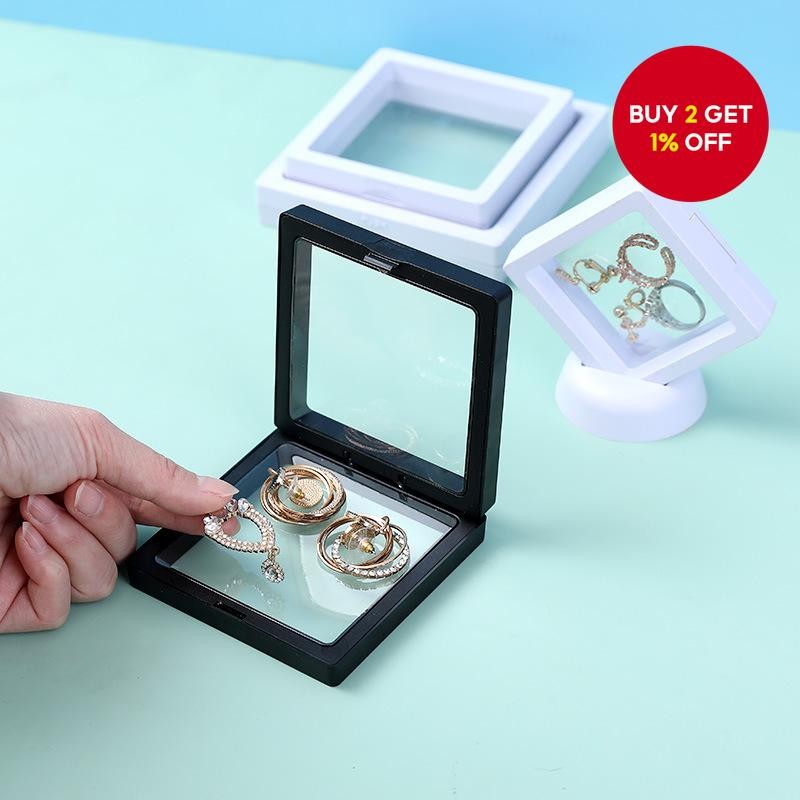 New Buddha amulet frame, transparent 3D jewelry display case, suspended ...