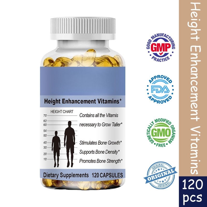 Height Growth Vitamins with Calcium, Vitamin D & K for Healthy Growth ...