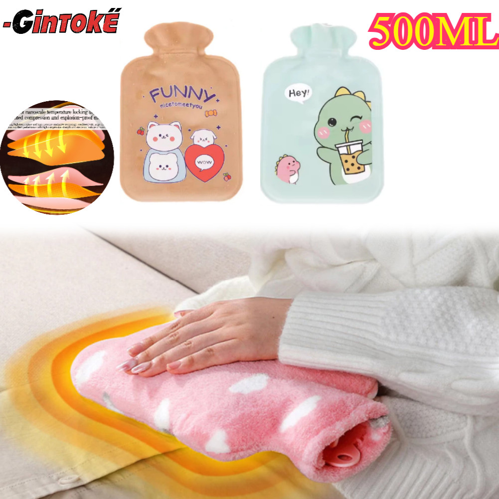 500ML Hot Water Compress Bag for Stomach Pain Cute Hot Water Compress ...