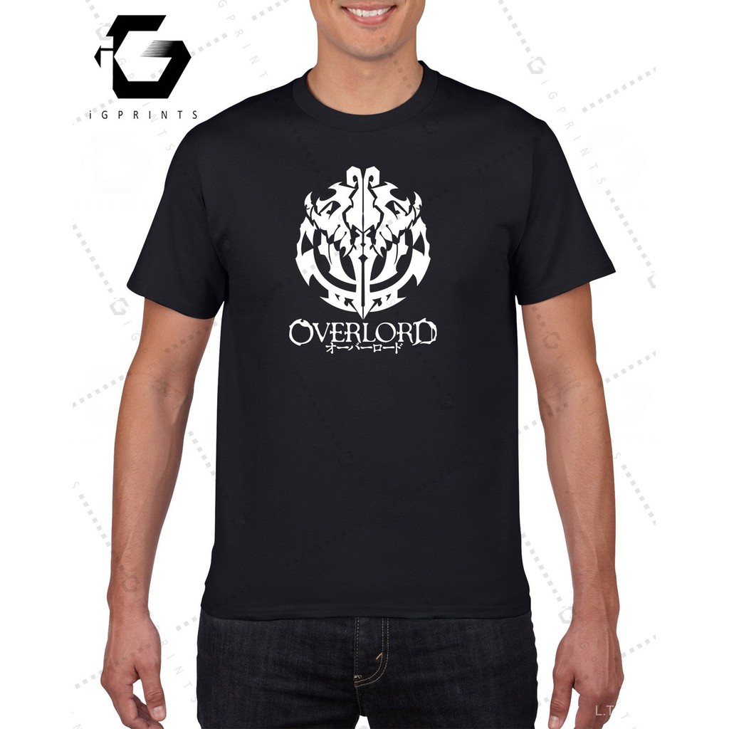 OVERLORD Ainz Ooal Gown Logo Anime Shirt TShirt T-Shirt ) | Shopee ...