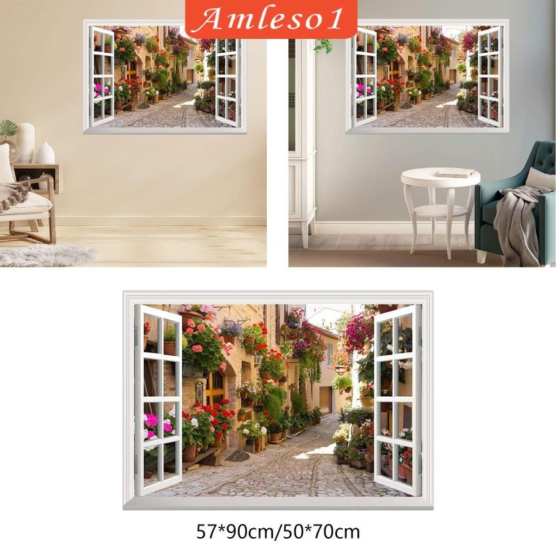 [Amleso1] Fake Window Wall Stickers, Removable Fake Opening , Pathway ...