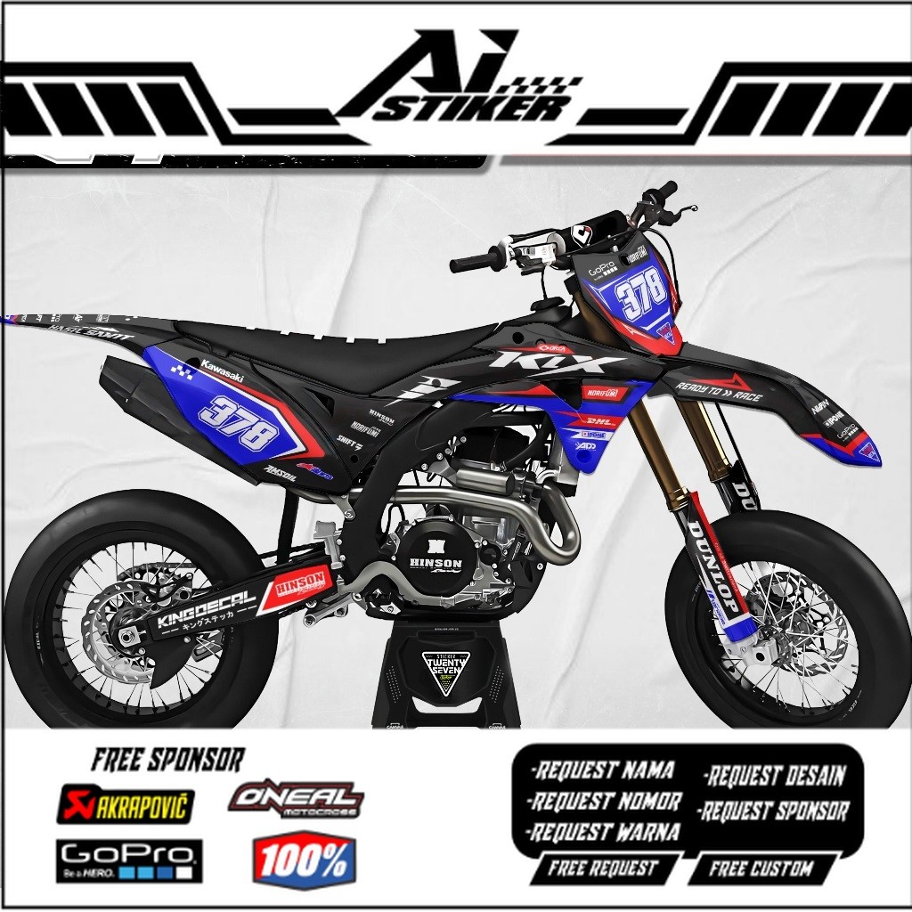 KLX GORDON FULL BODY DECAL - GORDON STICKER - KLX STICKER - DTRACKER ...
