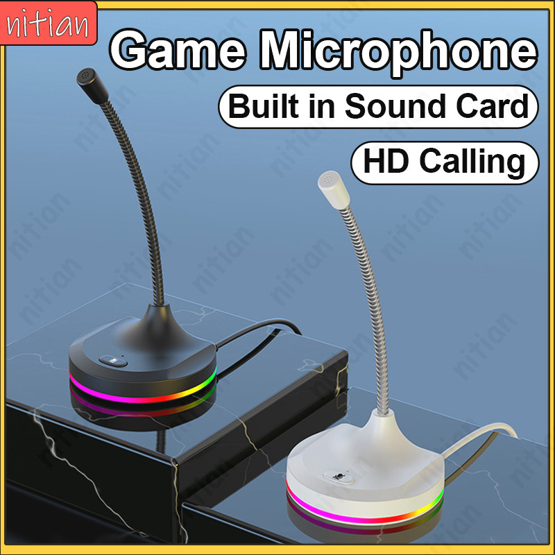 Desktop Computer Microphone E-sports Gaming Microphone With 3 Ports USB ...