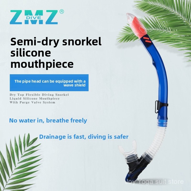 Adult Semi-Drying Breathing Tube Wet Dry Dual-Use Silicone Mouthpiece ...
