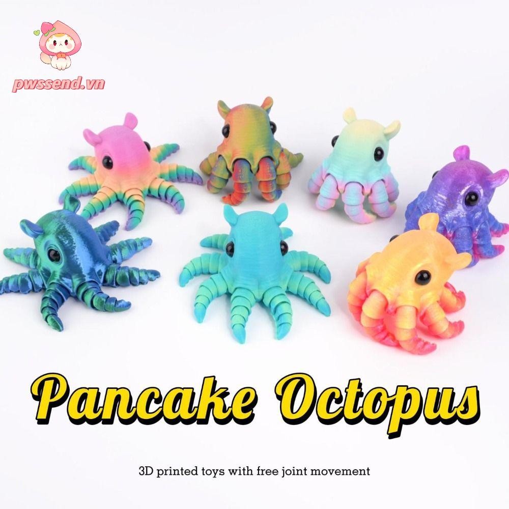 PWSSEND Octopus Desktop Ornaments, Multi-jointed PLA Plastic Printed ...