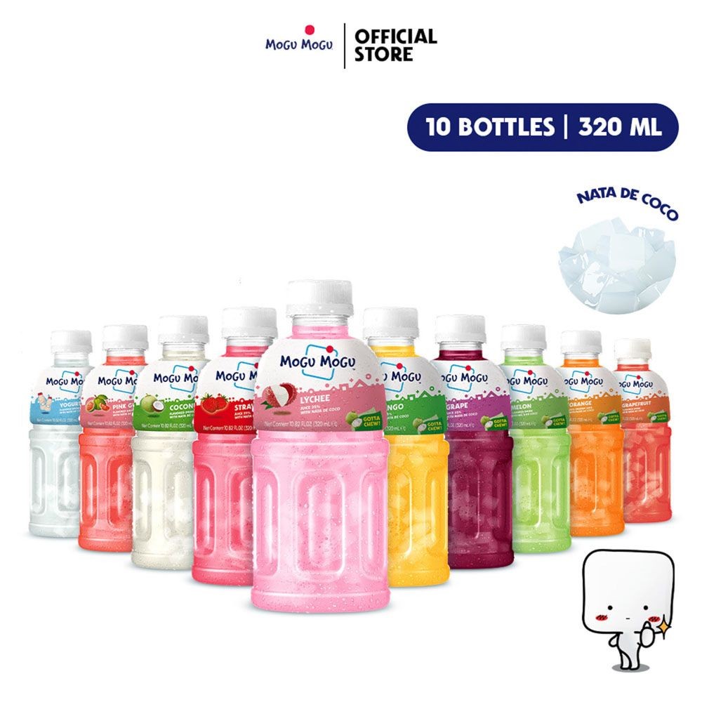Mogu Mogu Nata de Coco Juice Drink 320ml All Variants - Pack of 10 ...