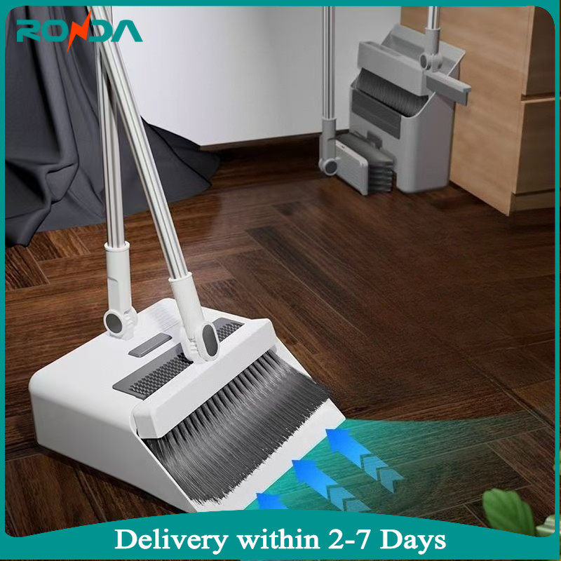 Foldable 3-in-1 Cleaning Kit with Rotating Broom Head and Dustpan for ...
