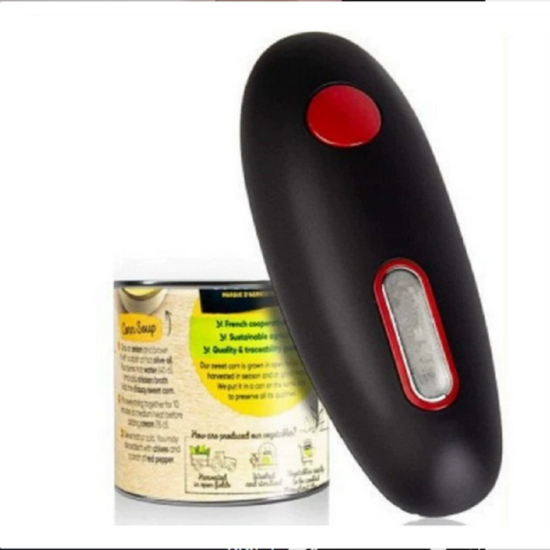 One-Touch Operation No Sharp Edge Can Opener Machine Battery Powered ...