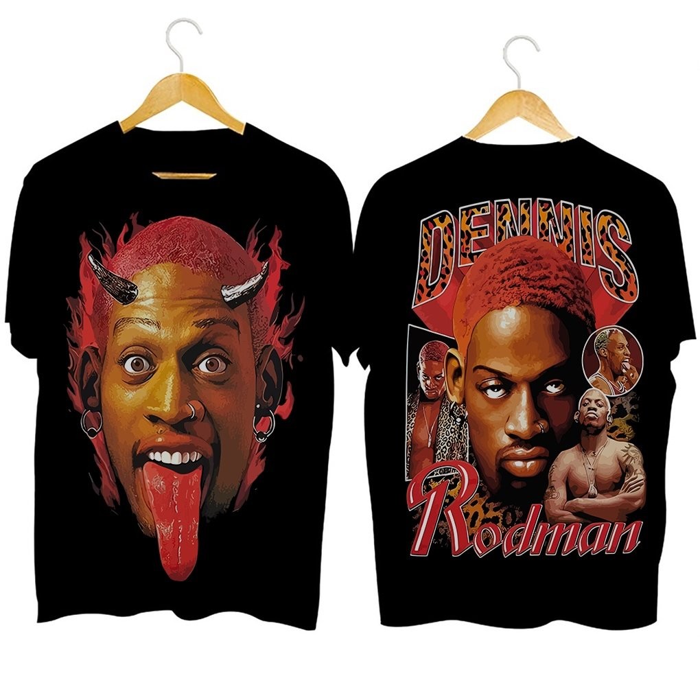 Dennis Rodman NBA shirt 2pac Vintage Style Rodman Cotton loose ...