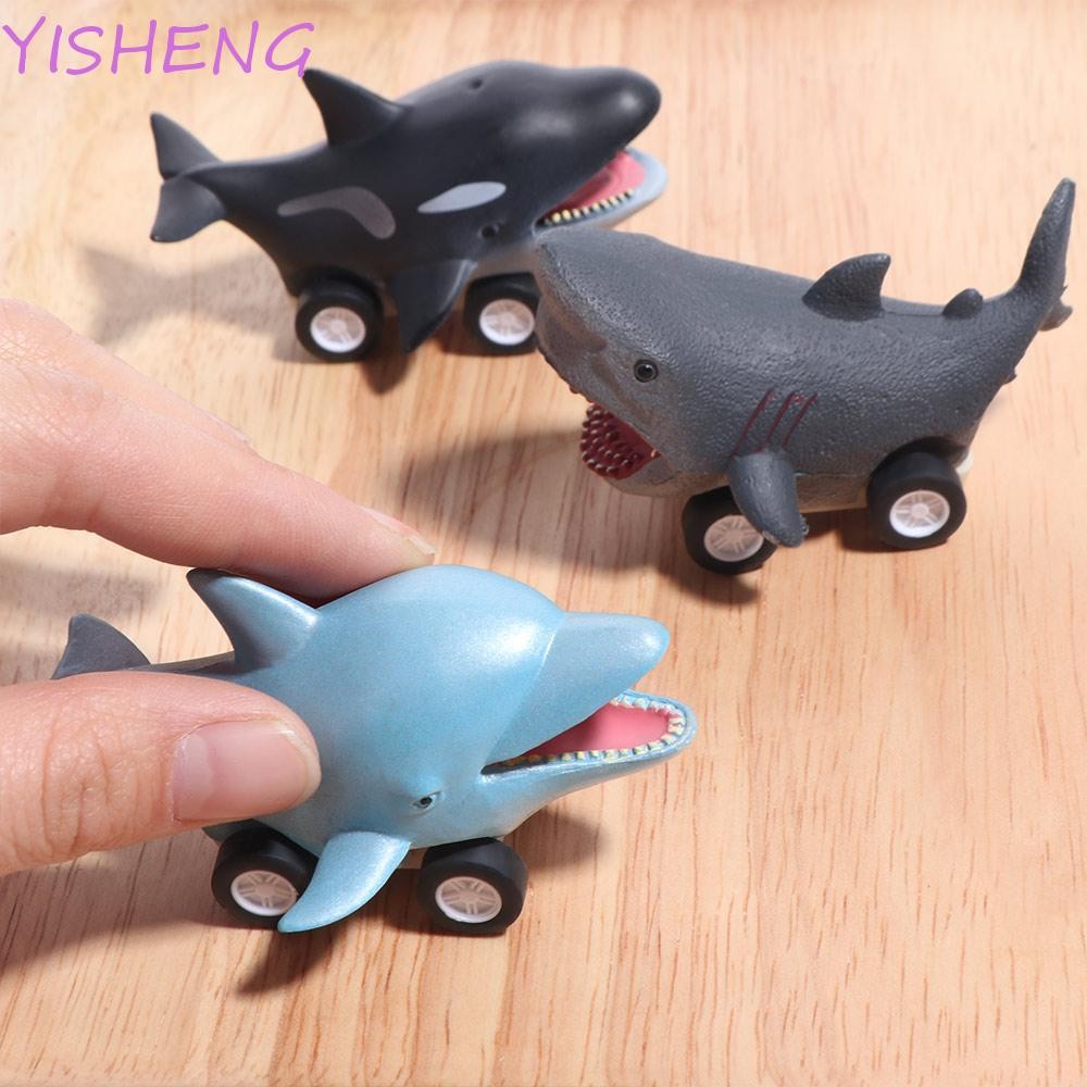 YISHENG58BS Press and Go Car Toy, Great White Shark Whale Shark Dolphin ...