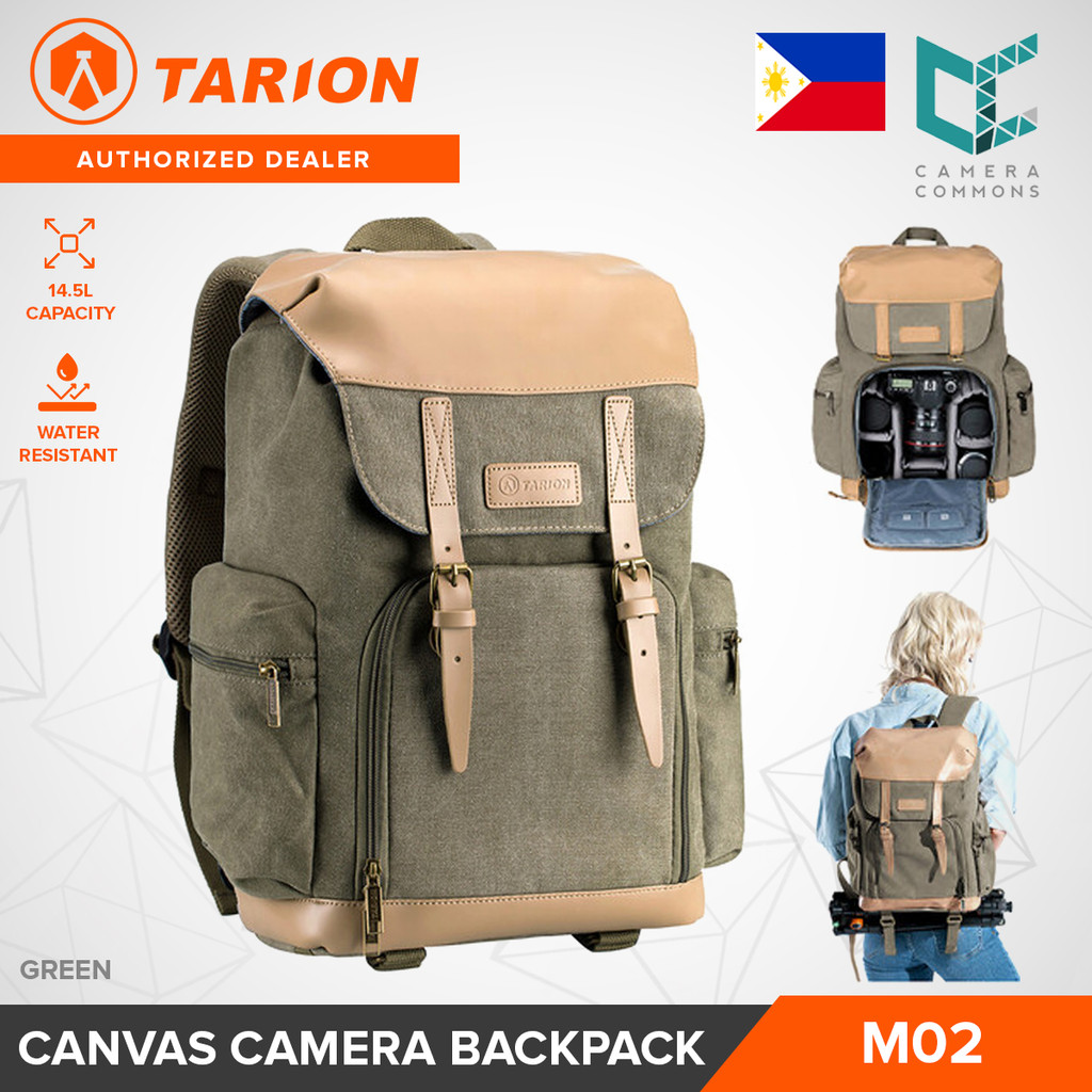 Tarion M02 Canvas Camera Backpack 14.5L Water Resistant Bag Photography ...