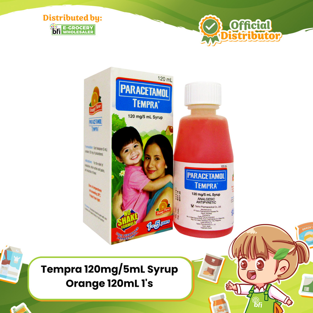 TEMPRA 120MG/5ML SYRUP ORANGE 120ML 1's | Shopee Philippines