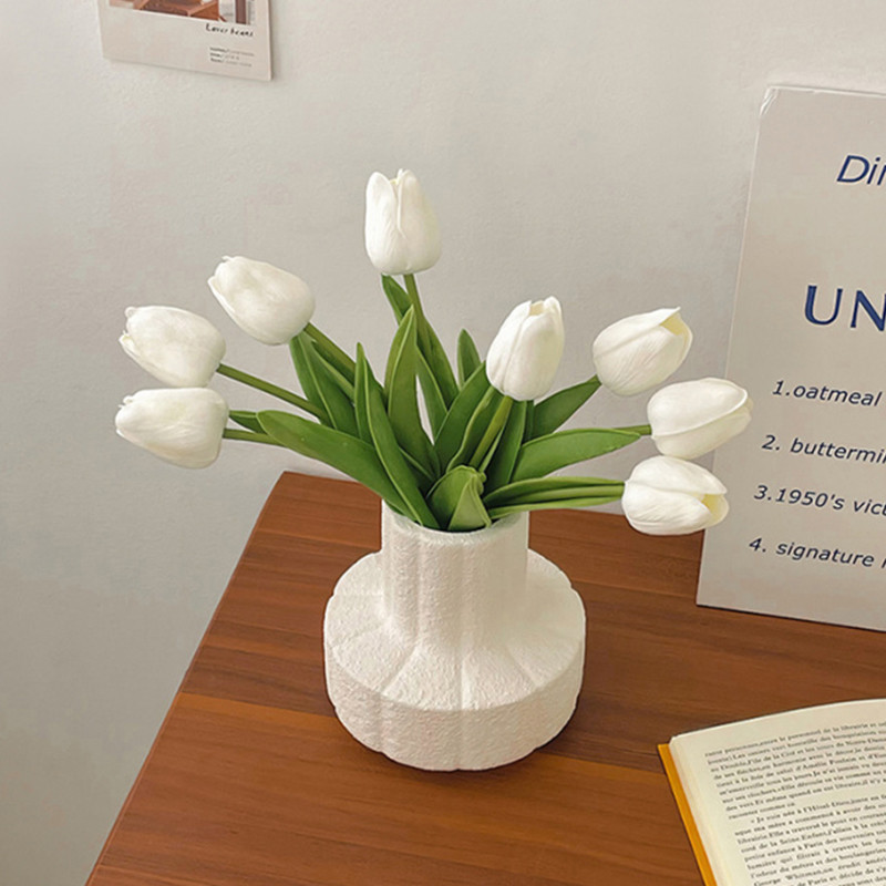 Nordic Irregular Flower Vase Simple White Vessel Fashion Desktop Plants ...