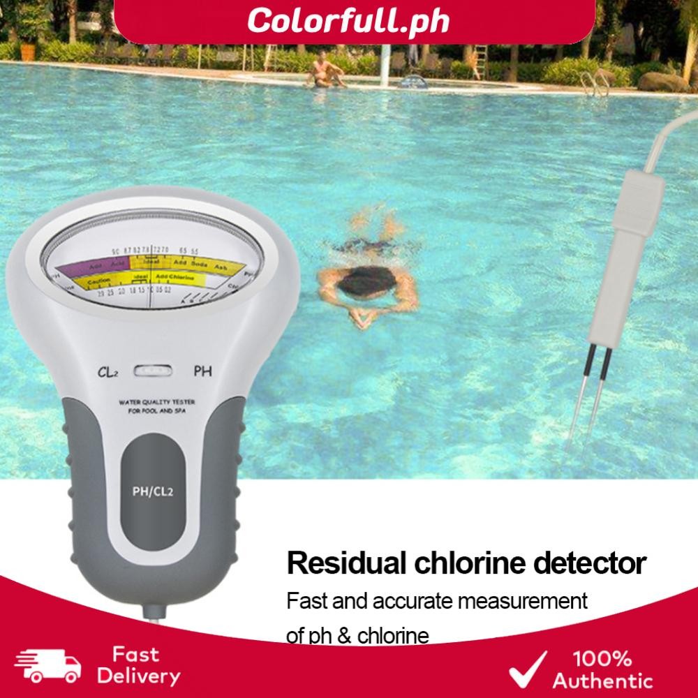 PH Tester Professional PH Chlorine Cl2 Level Meter Tester Water Monitor ...
