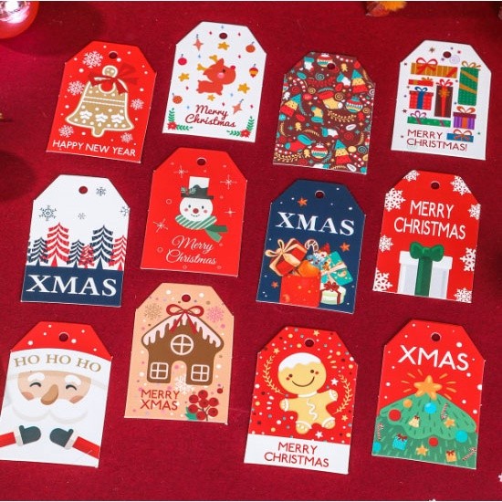 50pcs Christmas SERIES Gift Tag Decoration Merry Chirstmas Tag Holiday ...