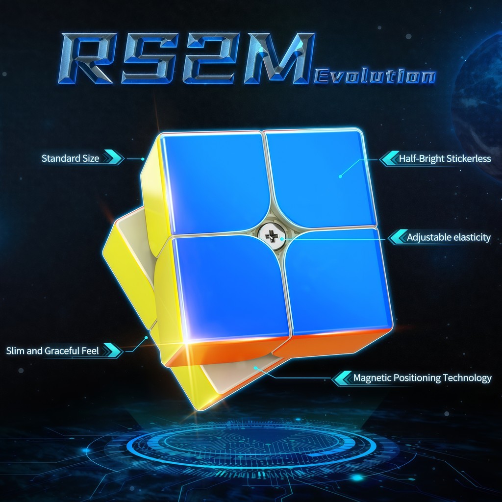 MOYU RS2M V2 2x2 Magnetic Cube Mini Cube 48 Magnetic Puzzle Toys For ...