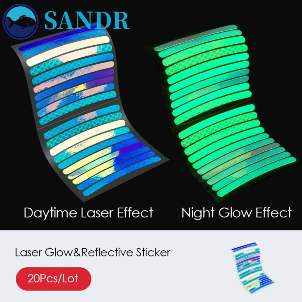 SANDR Laser Glow-in-the-dark Sticker, Rainbow Reflective Rainbow ...