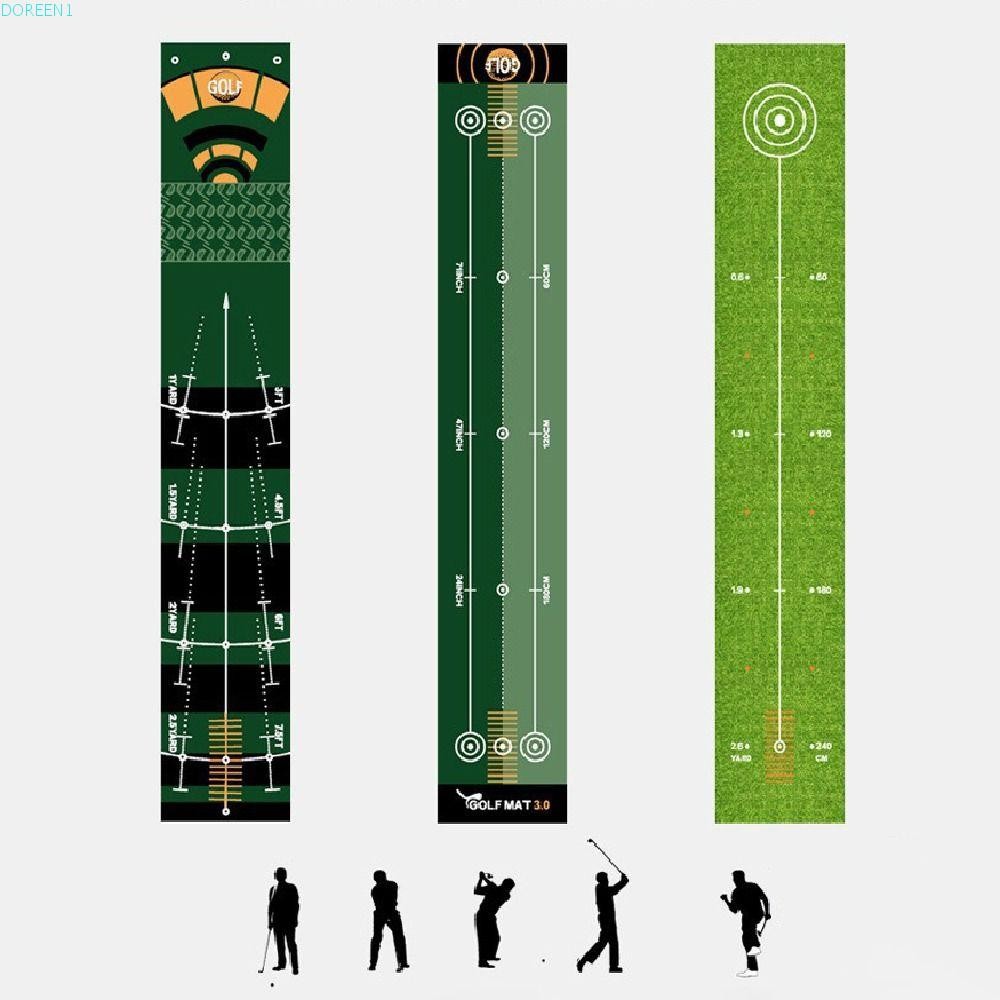 DOREEN1 Golf Putting Practice Mat, Foldable Anti-Slip Golf Training Pad ...