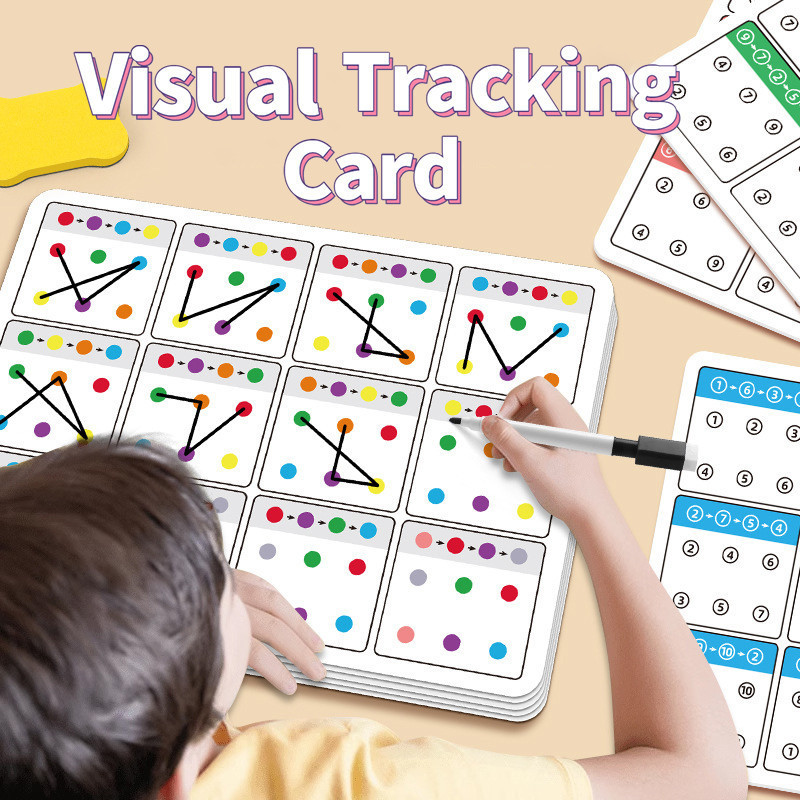 Geetoy Visual TrackingTraining Card Color Number Cognition Attention ...