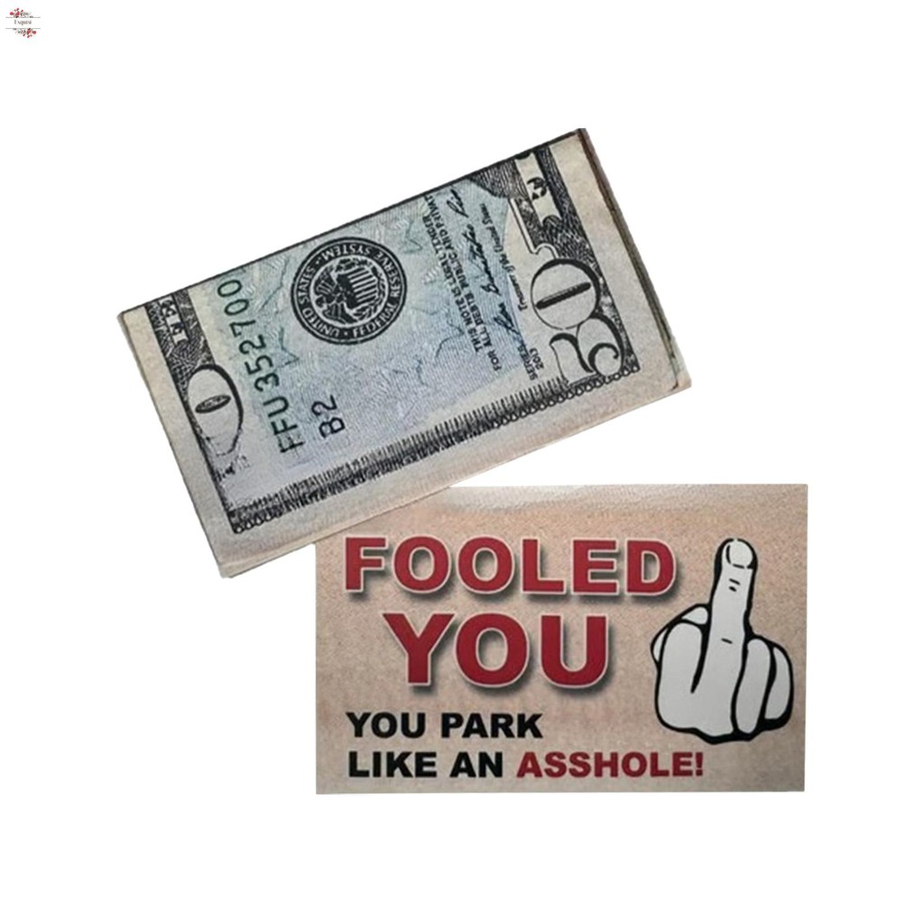 Fake Money Parking Prank Card Realistic Fake Money Cards with Message ...