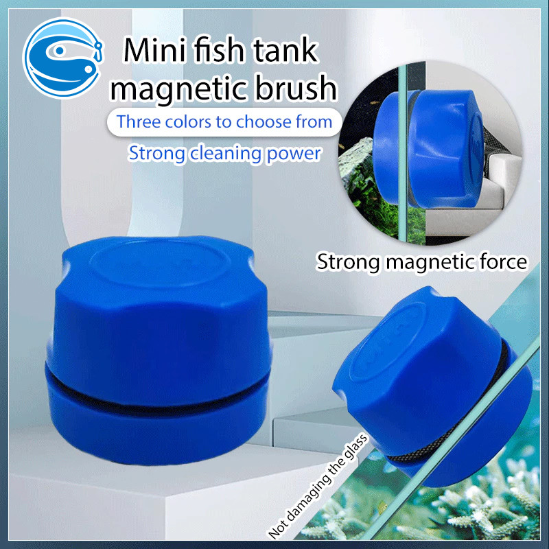 Aquarium Mini Magnetic Fish Tank Algae Glass Cleaner Scrubber Sponge ...