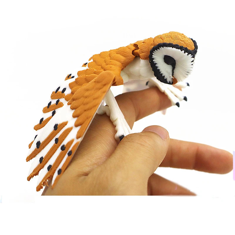 Articulated Owl Ornament Figurine 3d Printed Desktop Decorative With ...
