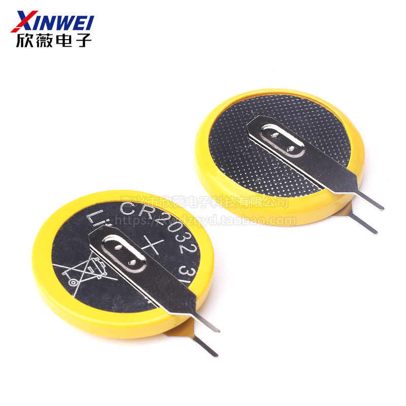 Parallel CR2032 with Solder Pin Button Battery Vertical Standing Solder ...