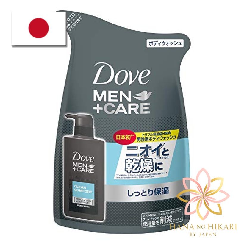 Dove Men+Care Body Wash Clean Comfort Refill 320g Body Soap with Fresh ...