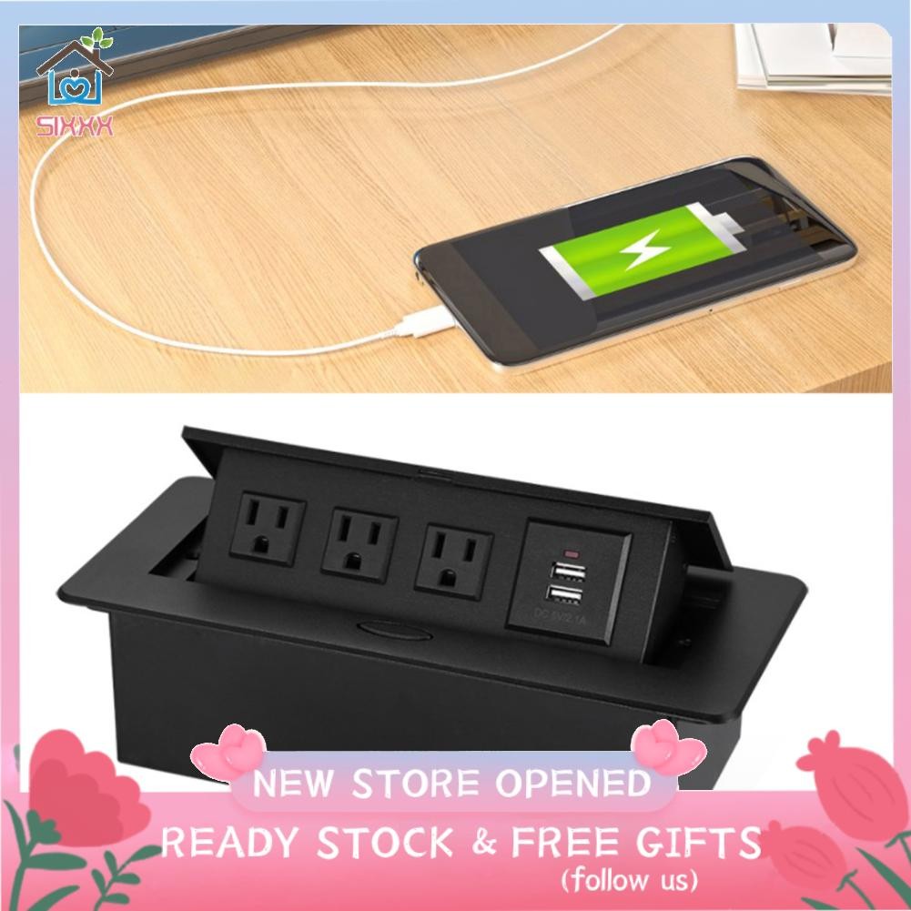 sixxx-ph Pop Up Hidden Socket 3 Outlets Desktop for Home | Shopee ...
