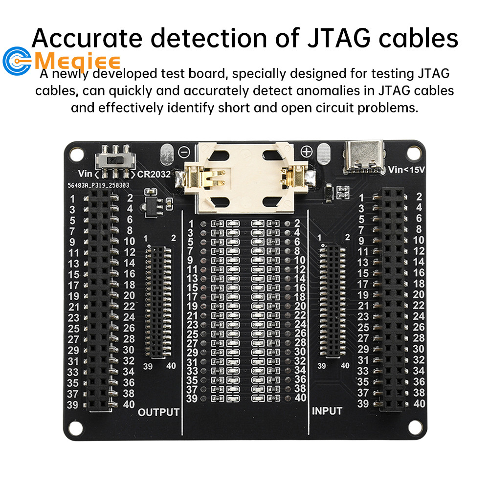 JTAG 2.54/1.27MM Cable Test Board with LED Indicator 2×20Pin Detect ...