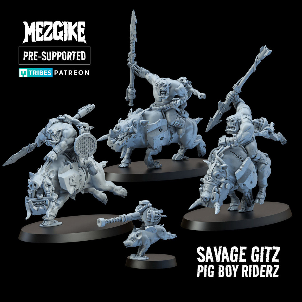 Warhammer 40K Orc Wild Boar Knight Earth Spirit Piggy Knight War Chess ...
