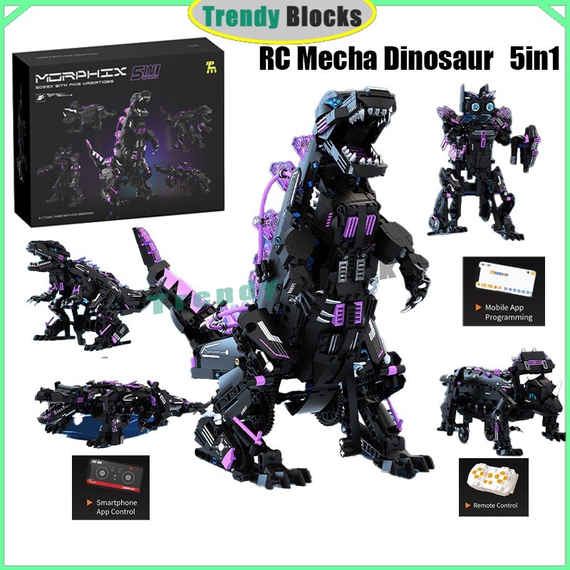 T1101,RC Mecha Dinosaur Building Blocks Mecha Tyrannosaurus ...