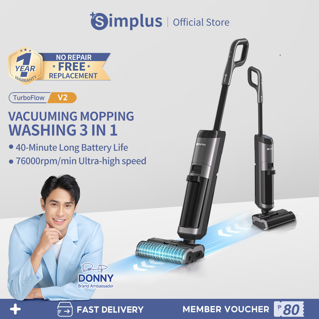 Simplus V2 Dry Vacuum Cleaner Handheld Cordless Vacuum Dual-Edge ...