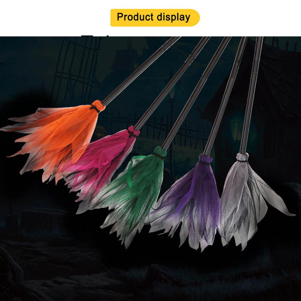 Witches Broom Halloween Witch Broom Pretend Play Favors Decorations for ...