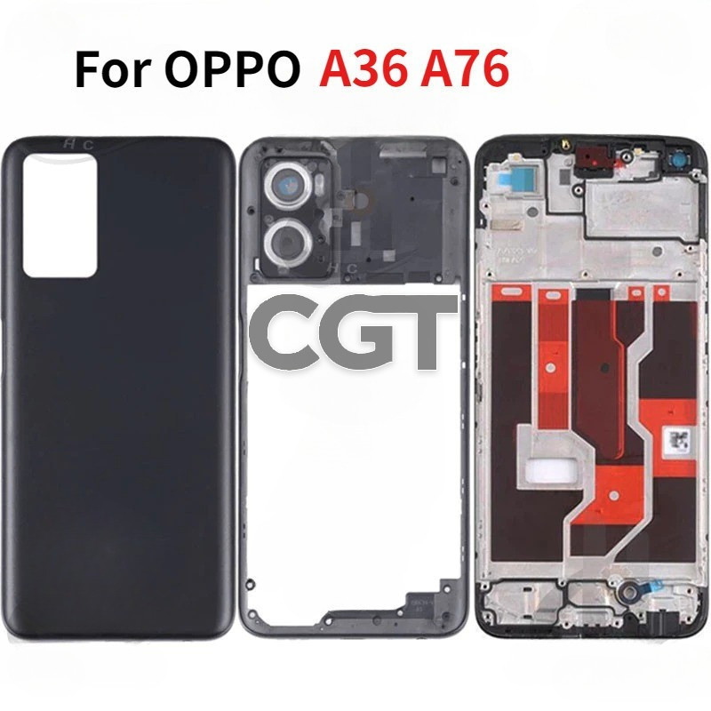 For OPPO A36 A76 Middle frame +LCD Front frame Replacement | Shopee ...