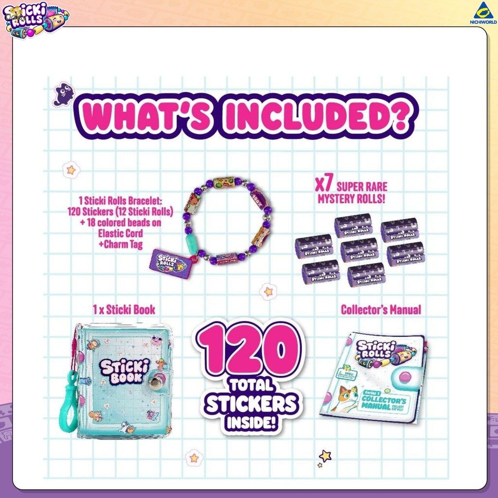 120PCS Sticki Rolls Adhesive Roll Bracelets Wearable & Shareable DIY ...