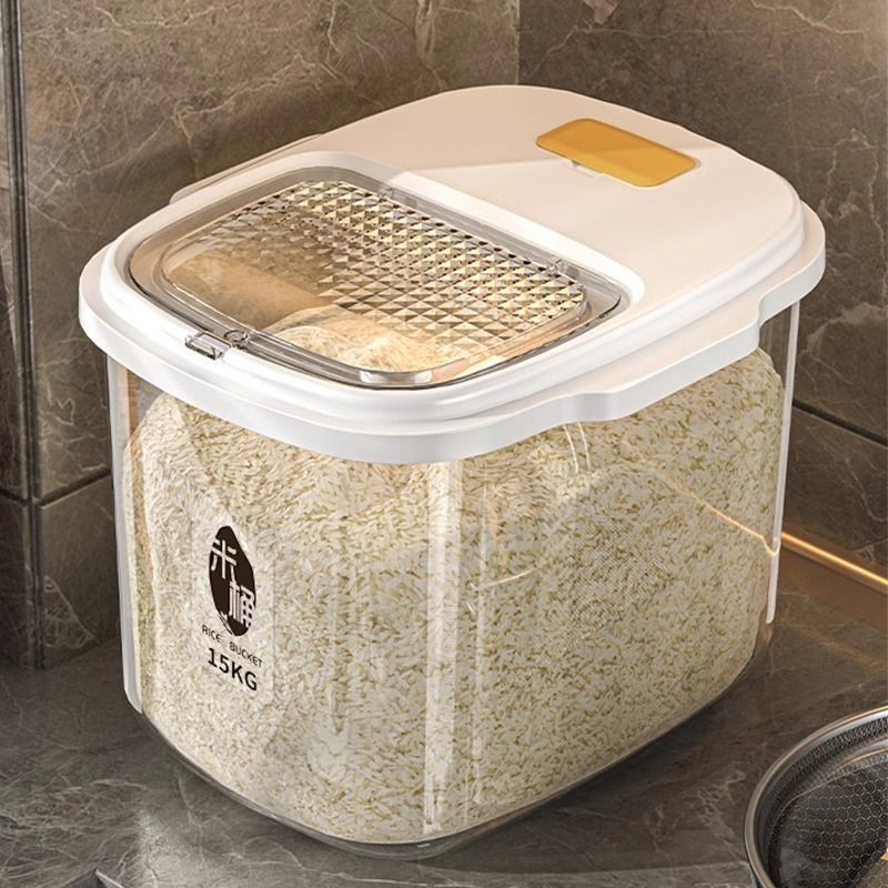 Kitchen Rice Bucket Household Insect-Proof Moisture-Proof Sealed Rice ...