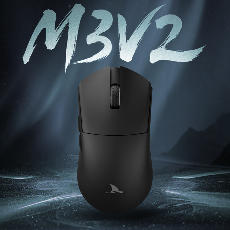 Darmoshark M3v2 Three Mode Wired Wireless PAW3395 Lightweight Esports Game Mouse 500mAh Big Hand ...
