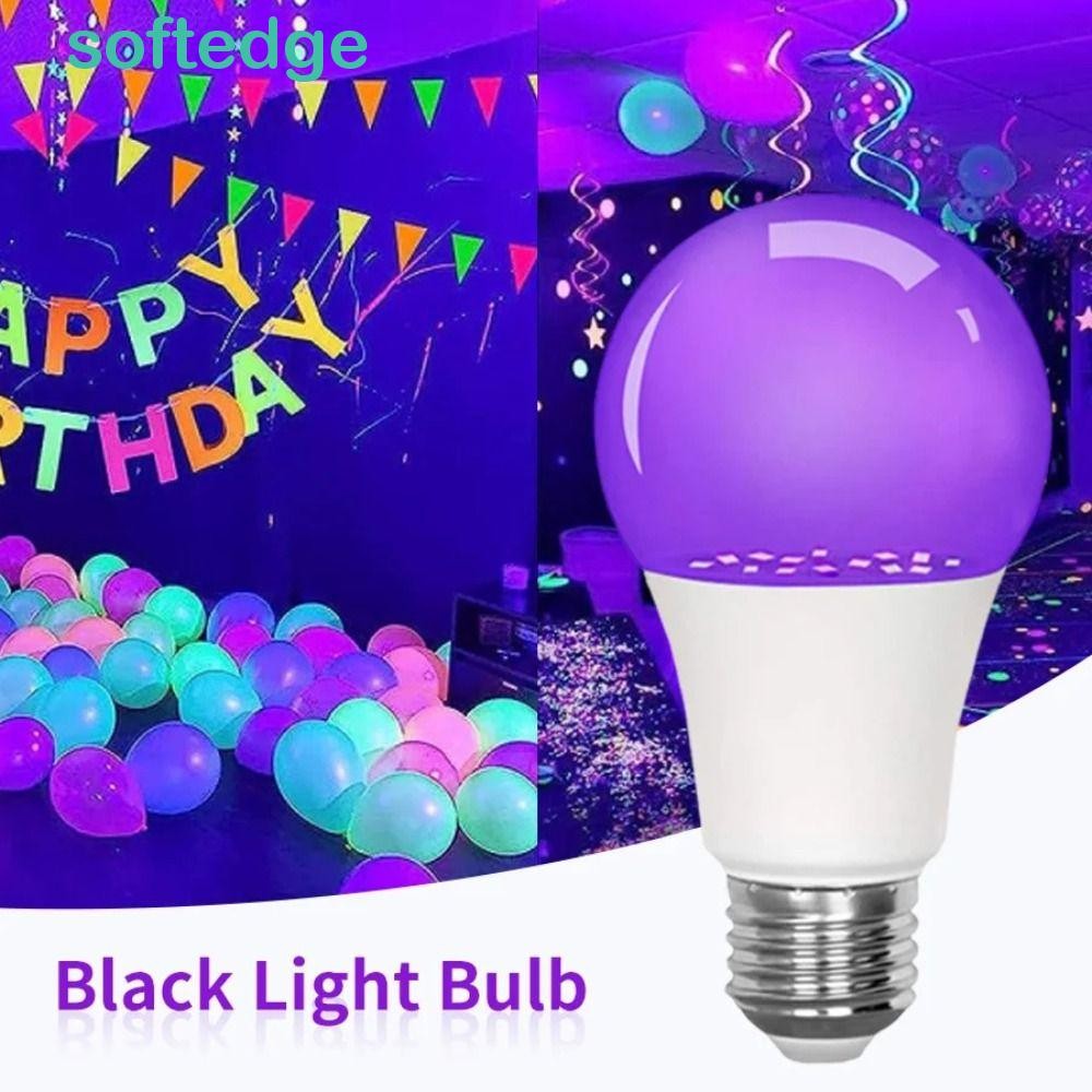 SOFTEDGE UV Purple Bulb, E27 360 Glow UV Light Bulbs, Floodlight ...