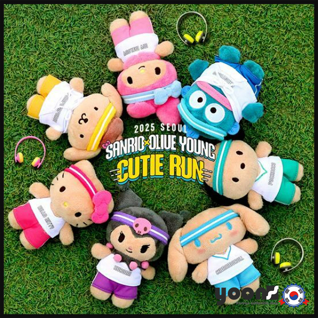 [Olive Young X Sanrio] Cute Run Doll Keychain (Sanrio Characters)_From ...