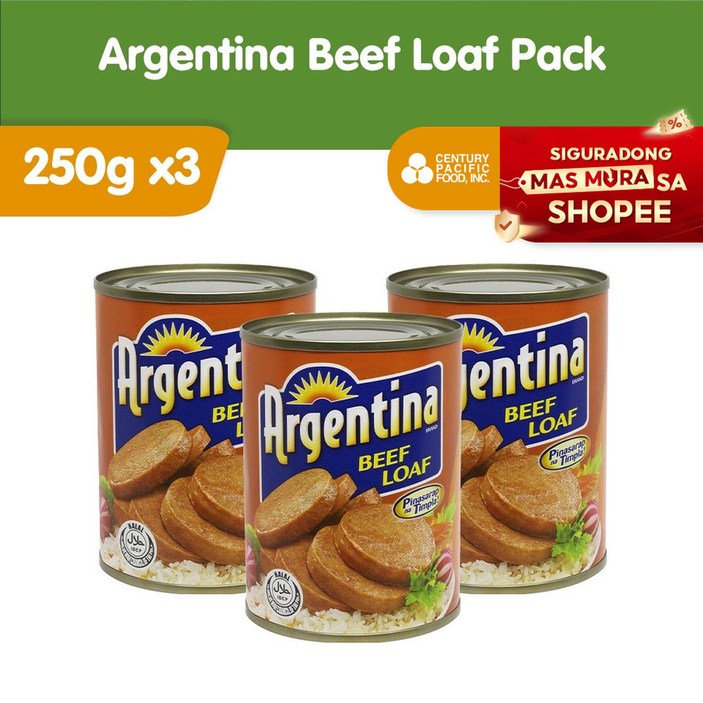 Argentina Beef Loaf 250g (Pack of 3) - Halal Certified | Shopee Philippines