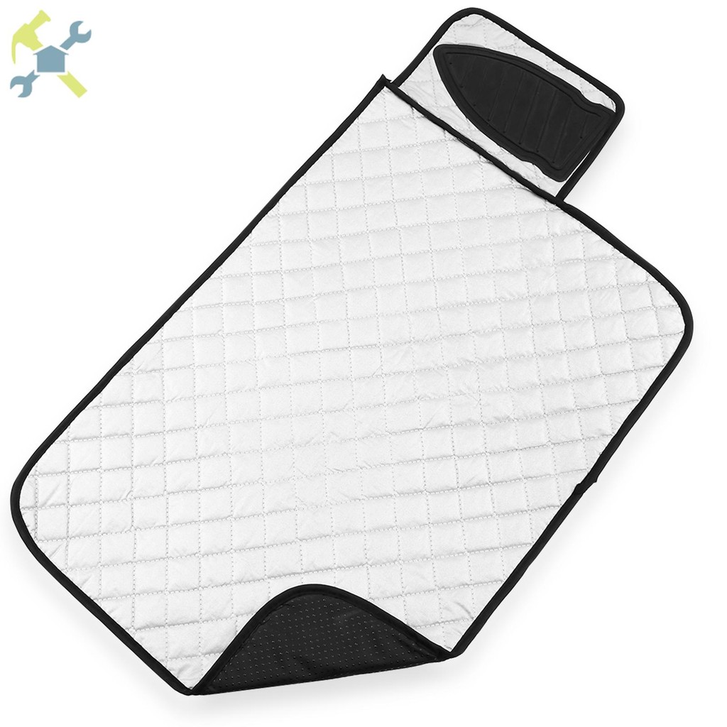 Ironing Mat Collapsible Ironing Pad with Silicone Anti Scald Iron Rest ...