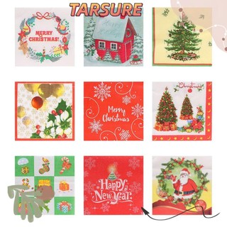 TARSURR 20PCS Christmas Paper Napkins Lunch Paper Bathroom Tissue Home ...