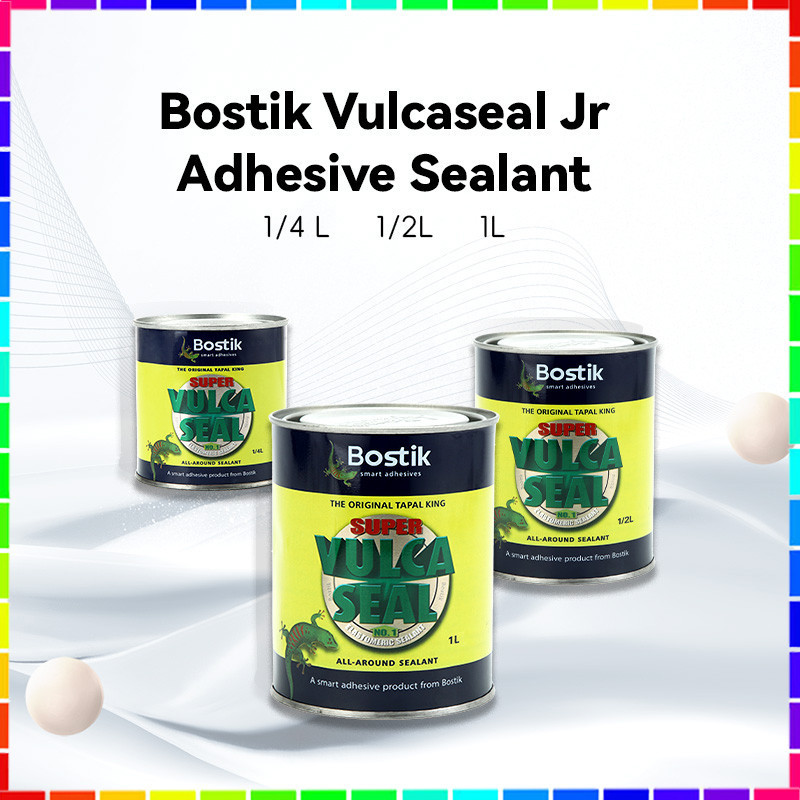 （Fast&COD）Bostik VulcaSeal Jr Adhesive Sealant 1/4L-1L Waterproof All ...