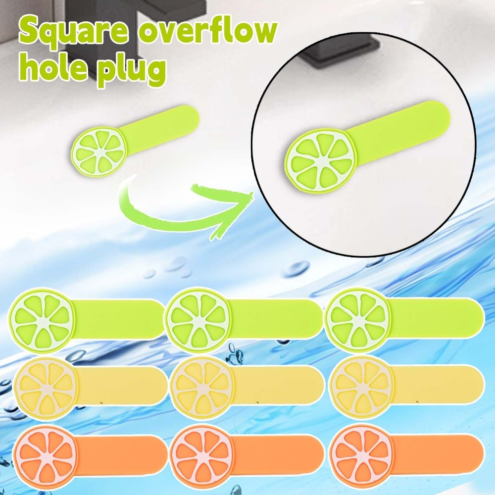 Pool Hole Silicone Sealing Cover Lemon Shaped Sink Overflow Hole ...