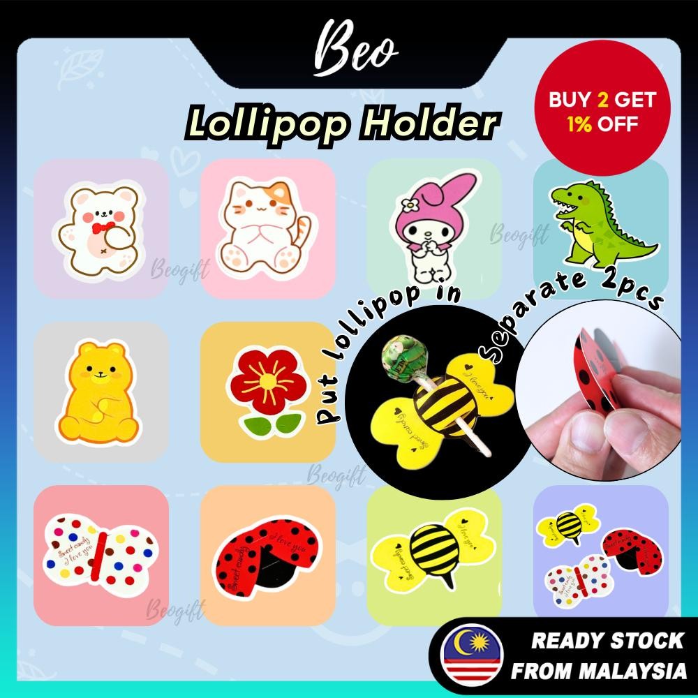 50-Piece Mixed Lollipop Card Holders, Cute Insect Theme (Bees ...