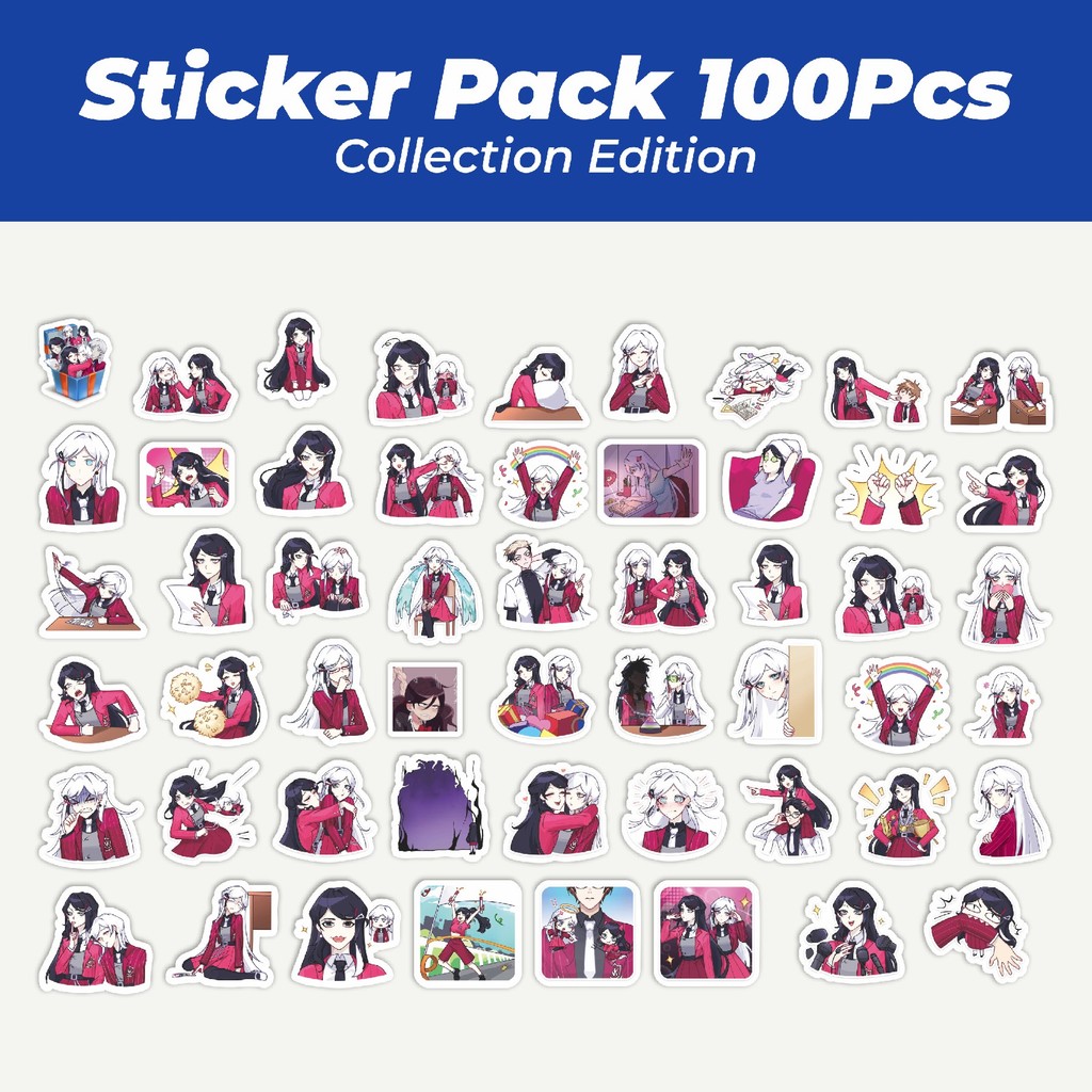 HP Hot Cartoon Stickers Twins Vee & Kate Cute Waterproof Stickers ...